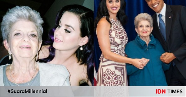 10 Potret Kedekatan Katy Perry dengan Nenek Tercinta