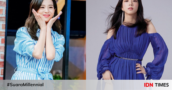 10 Inspirasi Outfit Nuansa Biru ala Jisoo BLACKPINK, Fashionable!