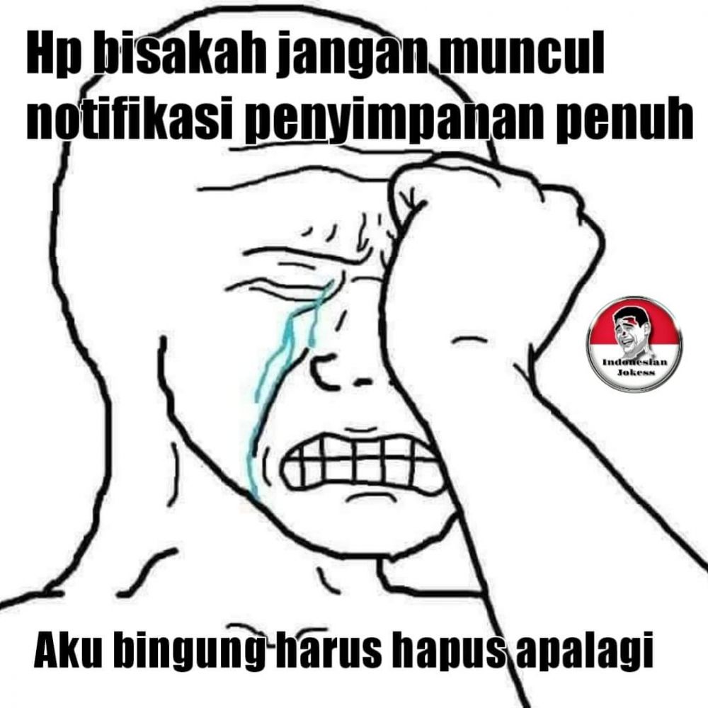 10 Meme Memori Penyimpanan HP Penuh Ini Relate Abis