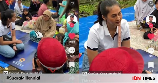 Potret Paula Verhoeven Datangi Posko Pengungsi Gempa Cianjur Potret Paula Verhoeven Datangi Posko Pengungsi Gempa Cianjur
