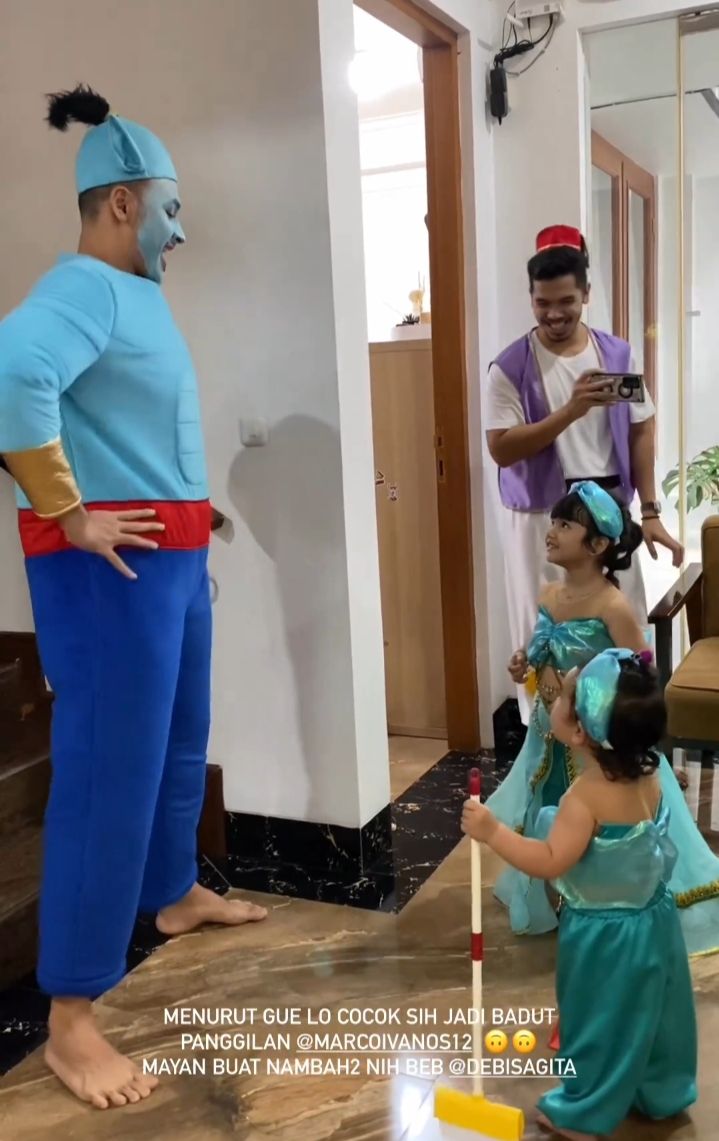 10 Potret Ultah ke-3 Freya, Anak Dwi Handa, Bertema Aladdin