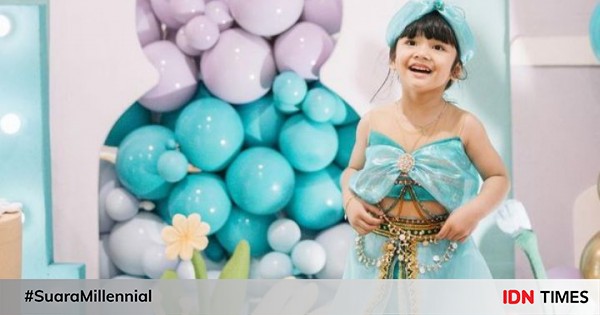 10 Potret Ultah ke-3 Freya, Anak Dwi Handa, Bertema Aladdin