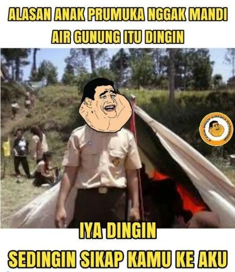 12 Meme Lucu Gombalan Romantis ala Anak Pramuka, Kece!