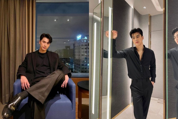10 Inspirasi Outfit All Black ala Aktor Ohm Pawat