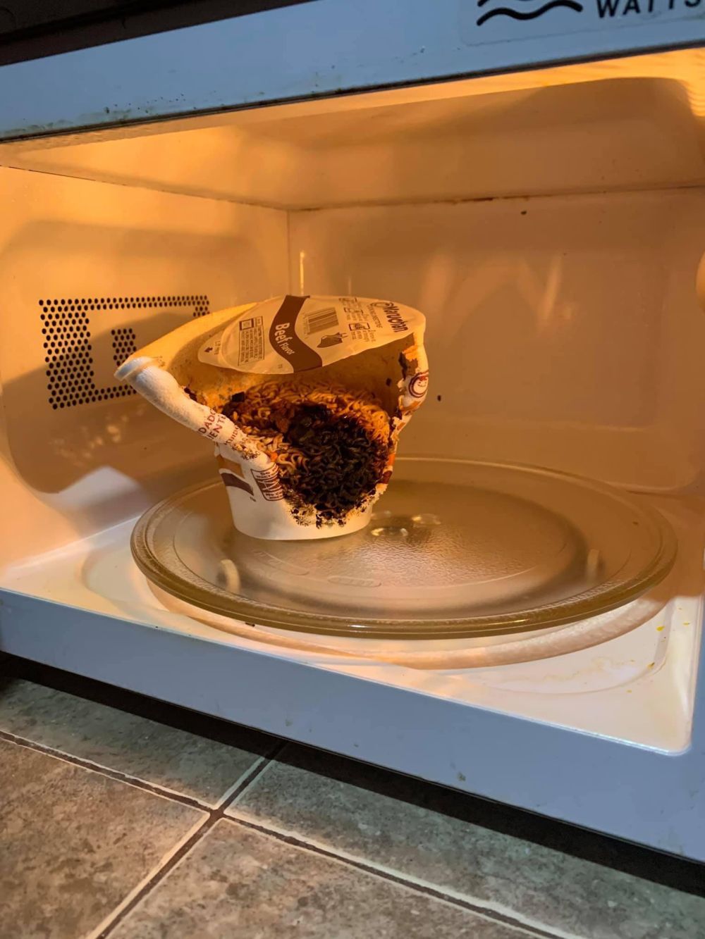 Momen Apes pas Lagi Pakai Microwave, Gosong Semua!
