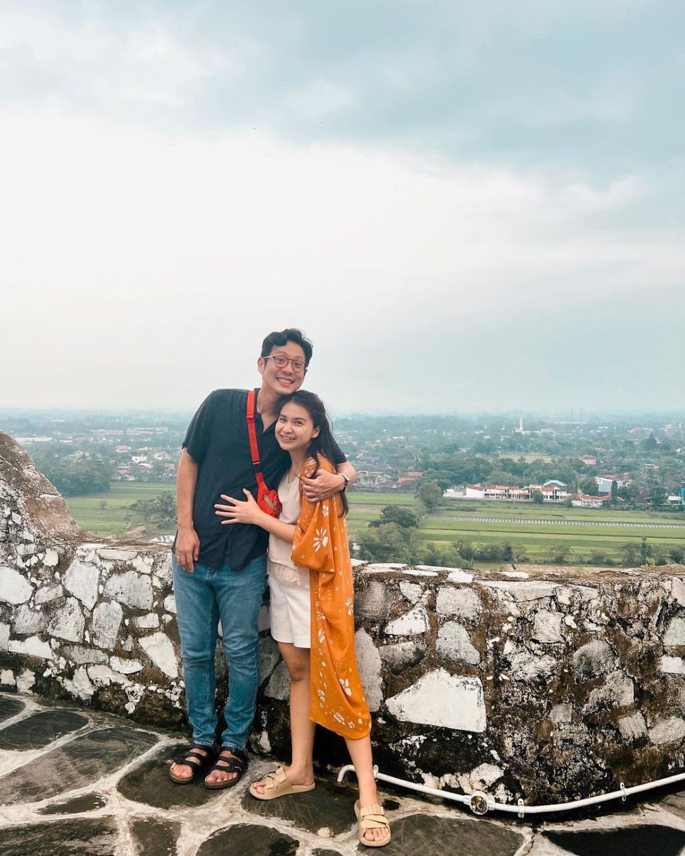 10 Potret Putri Titian dan Junior Liem Liburan ke Yogya