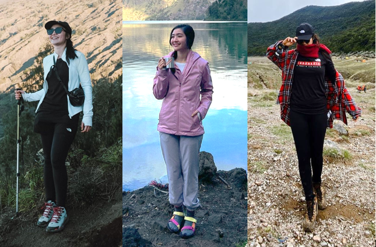 Inspirasi Outfit Naik Gunung ala Febby Rastanty