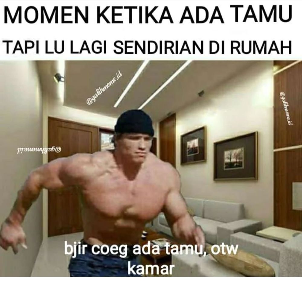 7 Meme Kocak Tiba-tiba Lari Tunggang-langgang