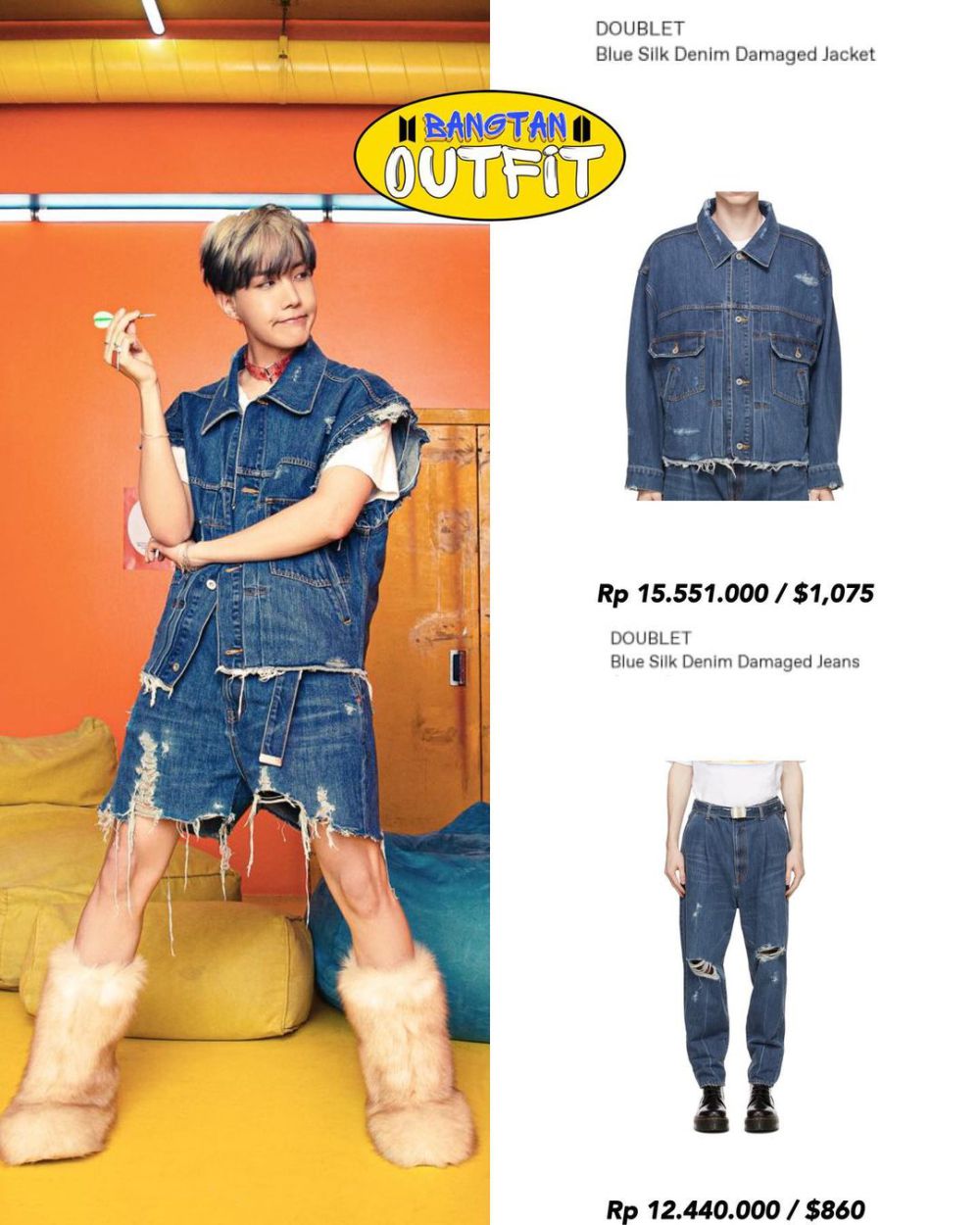 Harga Ripped Jeans BTS yang Bikin Melongo