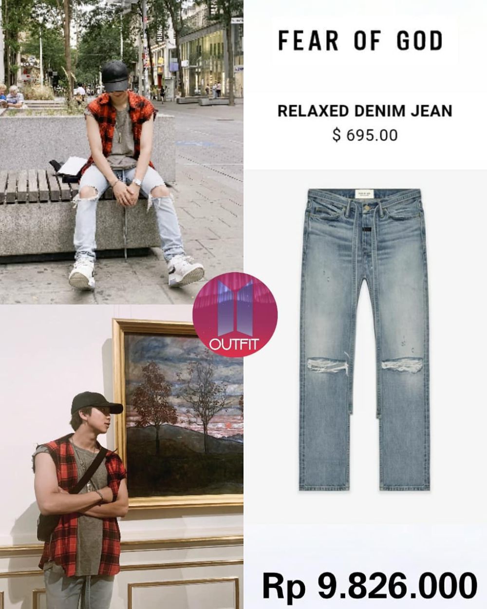 Harga Ripped Jeans BTS yang Bikin Melongo