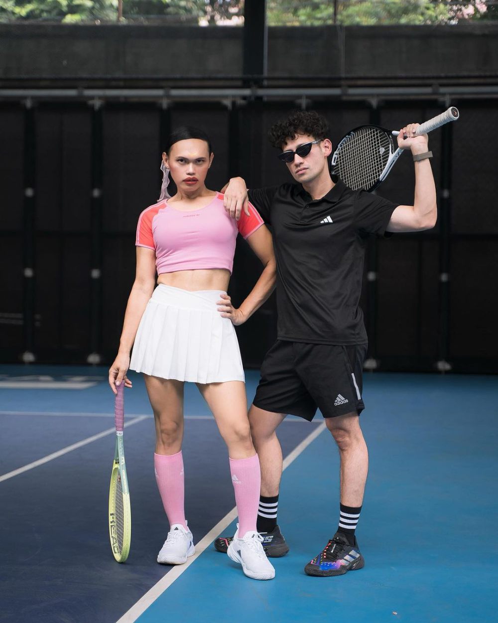 Wanda Hara dan Tarra Budiman saat Latihan Tenis