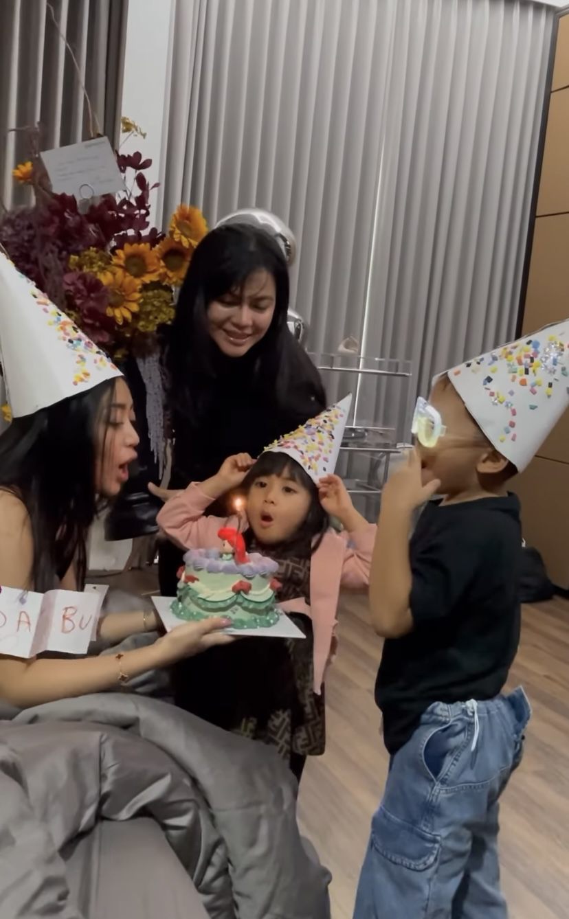 Potret Xabiru dan Chava Siapkan Kejutan Ultah Rachel Vennya