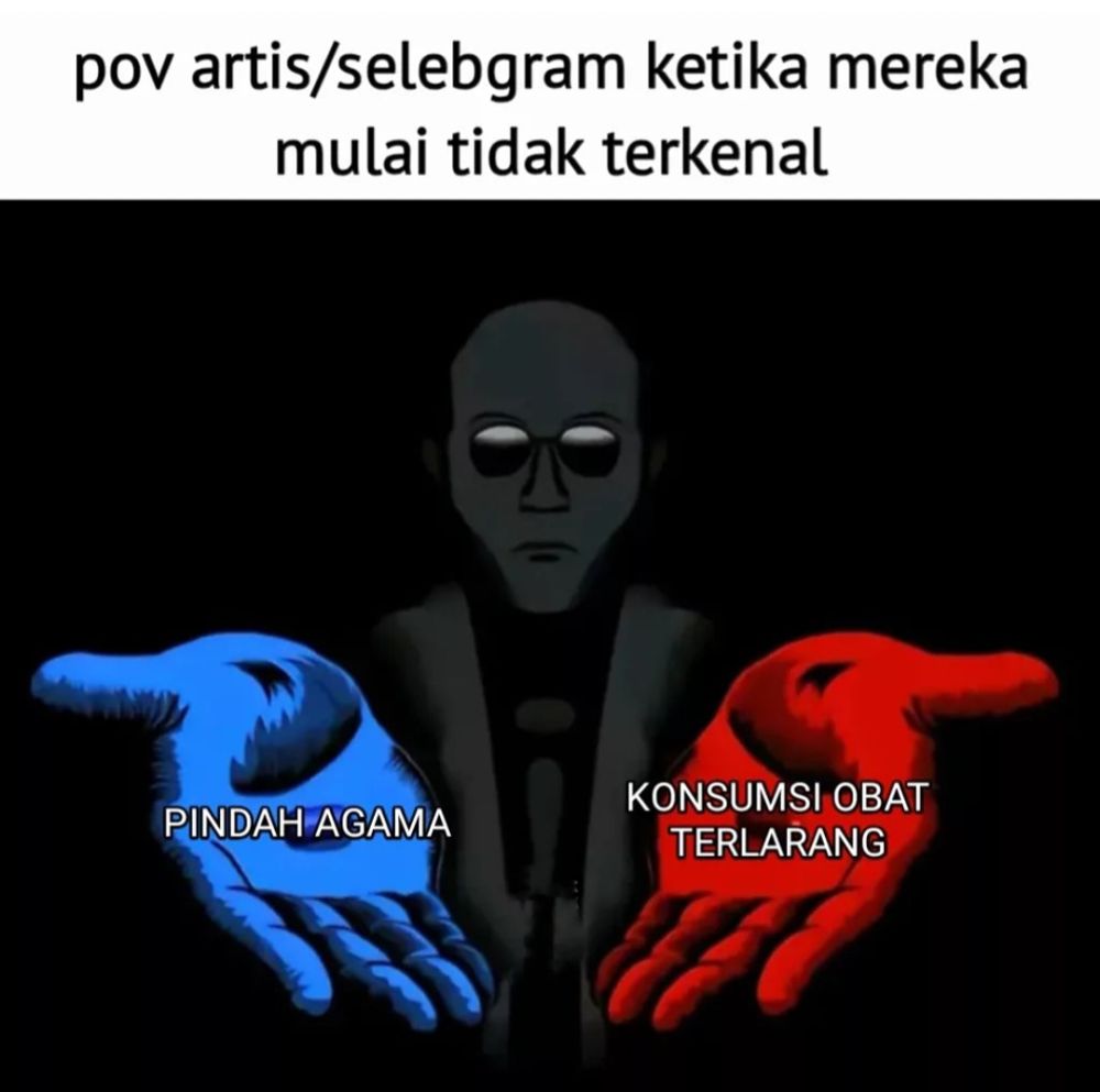 7 Meme Pilih Pil Merah atau Biru, Bingung Tentukan Pilihan!
