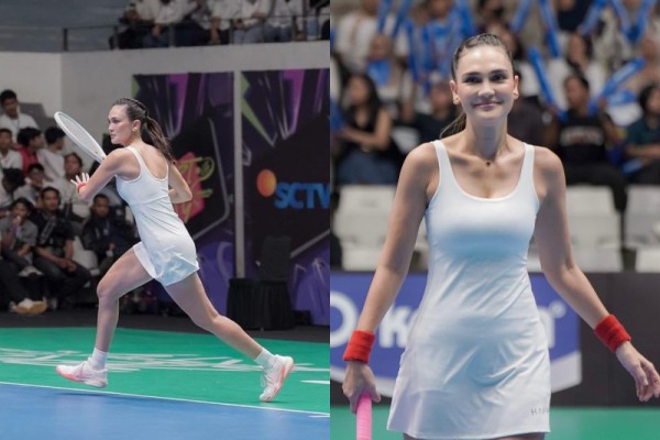 7 Potret Luna Maya yang Tetap Awet Muda saat Bermain Tenis