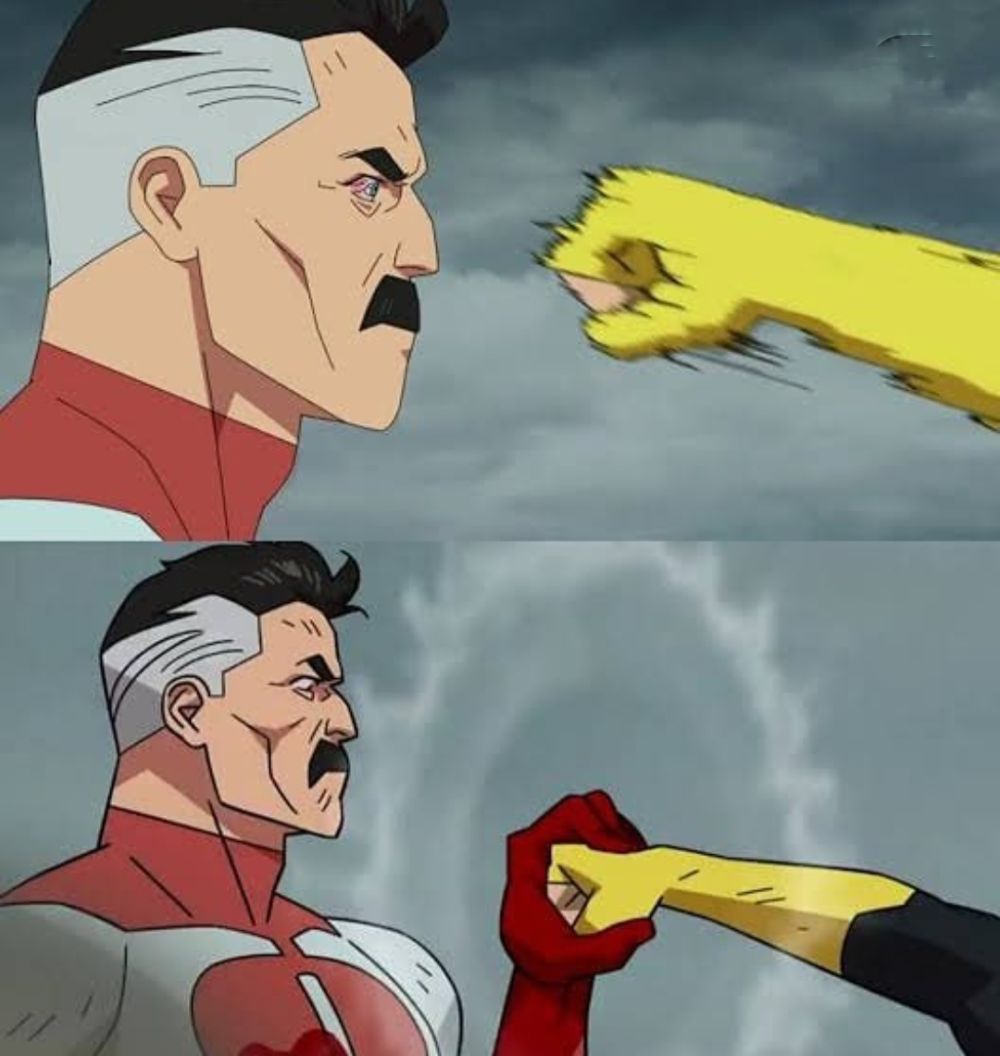 7 Meme Omni-Man Bertahan dari Serangan Musuh