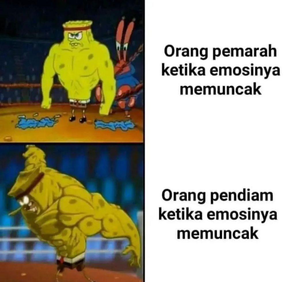 7 Meme SpongeBob Bermental Lemah vs. Kuat