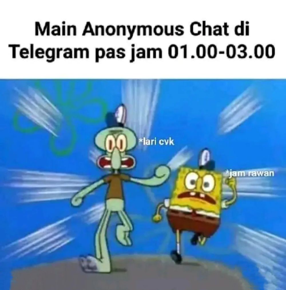 7 Meme SpongeBob Kejar-kejaran, Apa yang Dikejar, sih?