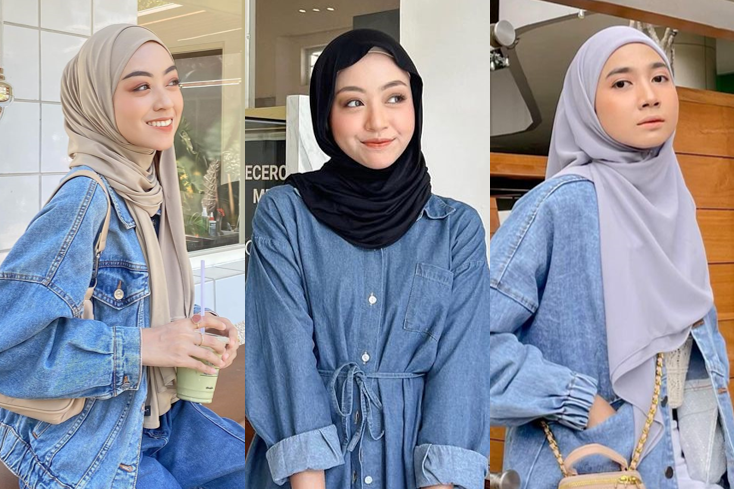 12 Warna Jilbab Cocok sama Baju Biru Denim, Banyak Pilihan