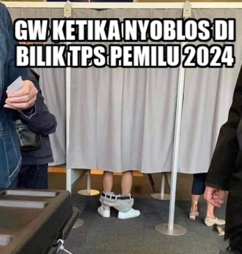 7 Meme Nyoblos Paling Kocak, Ada yang Telat Sehari Pemilu