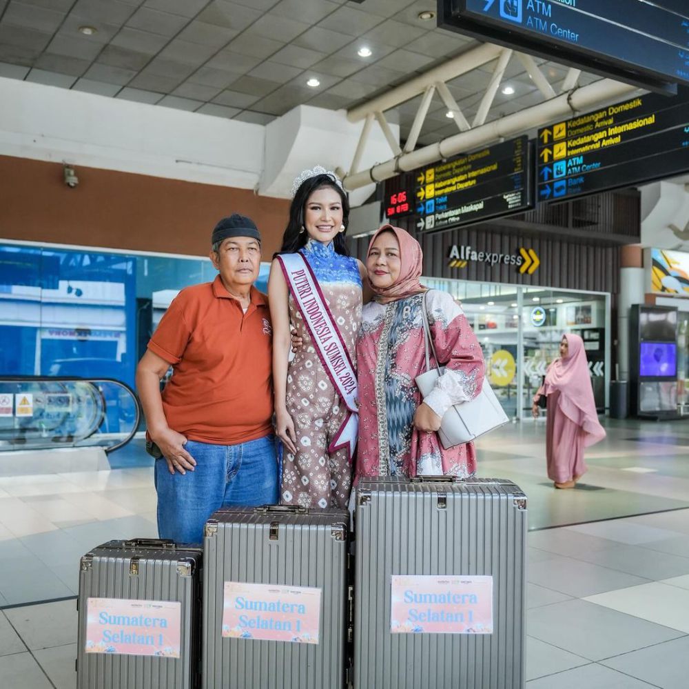7 Potret Keberangkatan Finalis Puteri Indonesia 2024