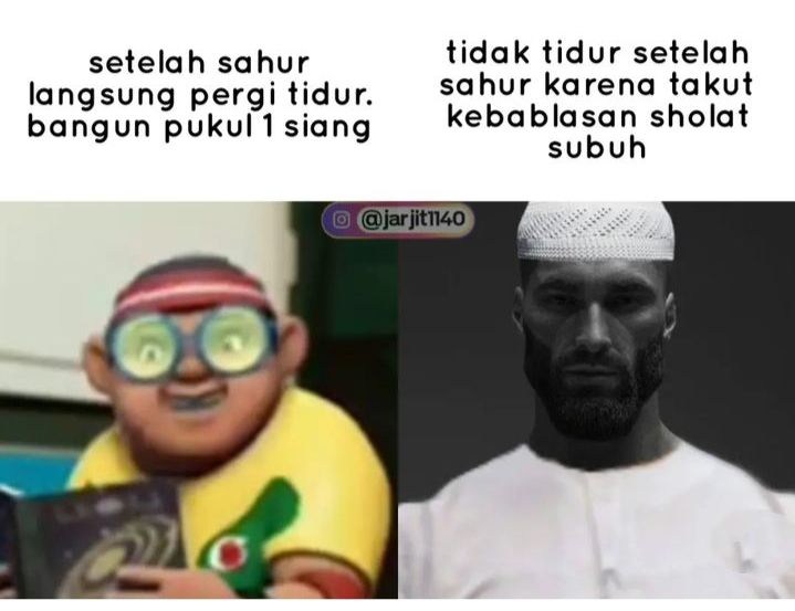 7 Meme Tidur setelah Sahur dan Salat Subuh