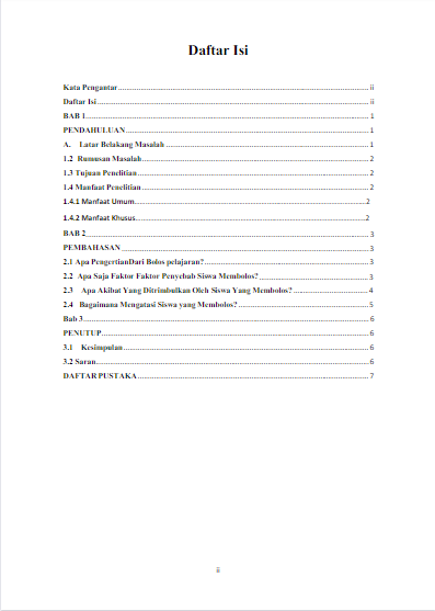 7 Contoh Daftar Isi Makalah, Mudah dan Sederhana!