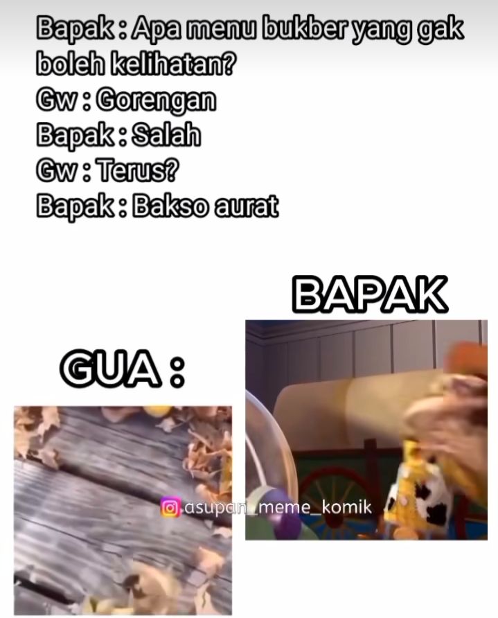 9 Meme Jokes Bapack-Bapack seputar Menu Buka Puasa ala Woody