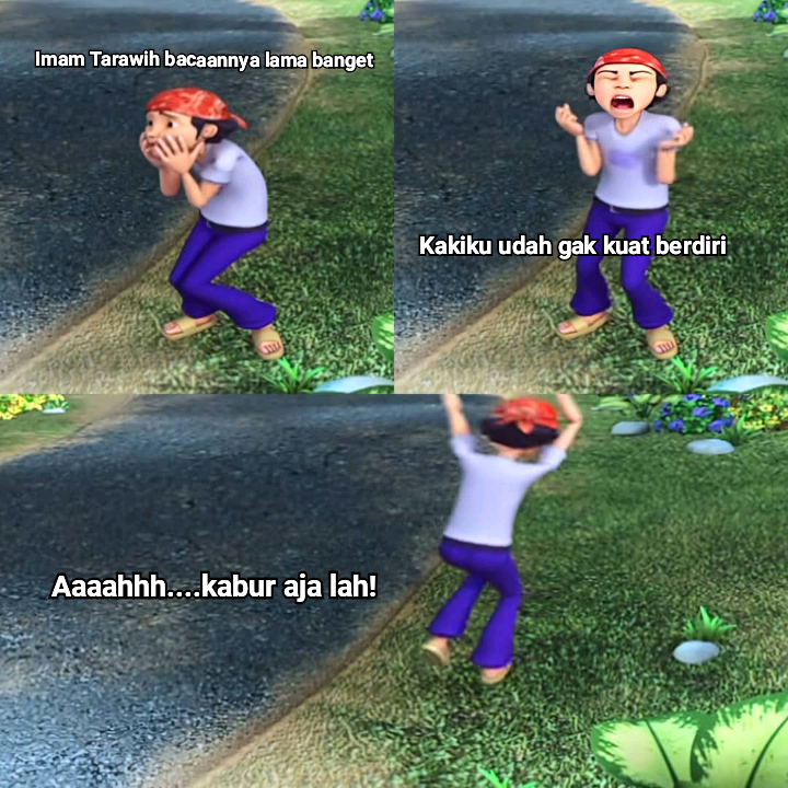7 Meme Remaja Jompo Ikutan Tarawih, Dikit-Dikit Rehat?