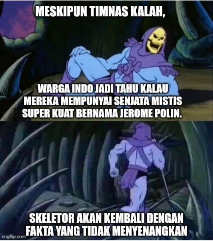 7 Meme Kutukan Jerome Polin saat Dukung Tim Sepak Bola