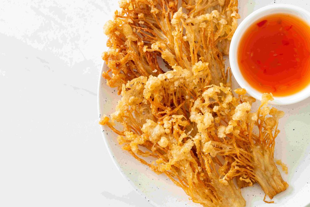 10 Langkah Membuat Jamur Enoki Krispi yang Beneran Renyah