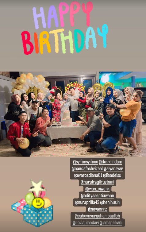 Potret Ultah ke-28 Syifa Adik Ayu Ting Ting, Meriah di Rumah