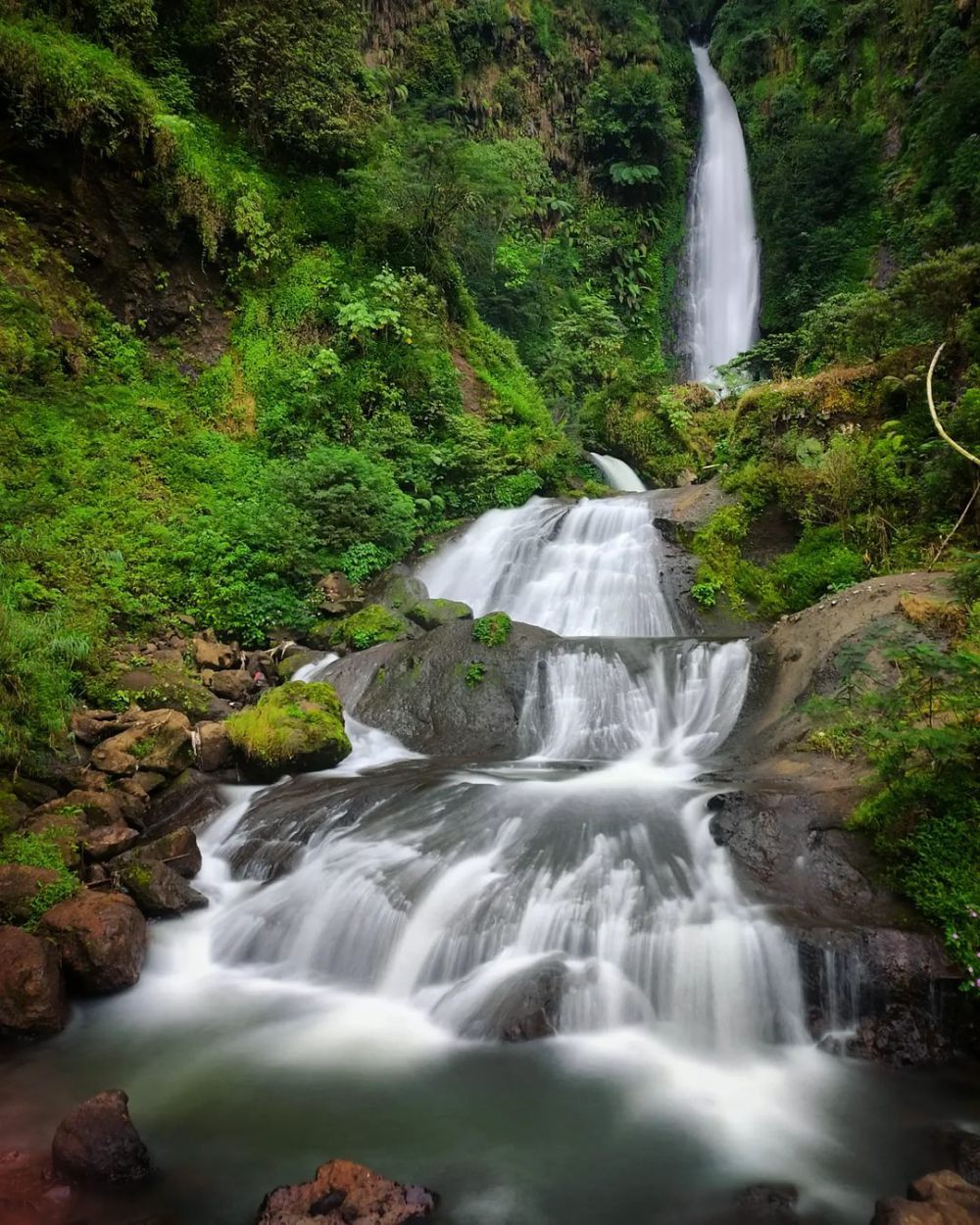 Potret Keindahan Curug Bajing Pekalongan