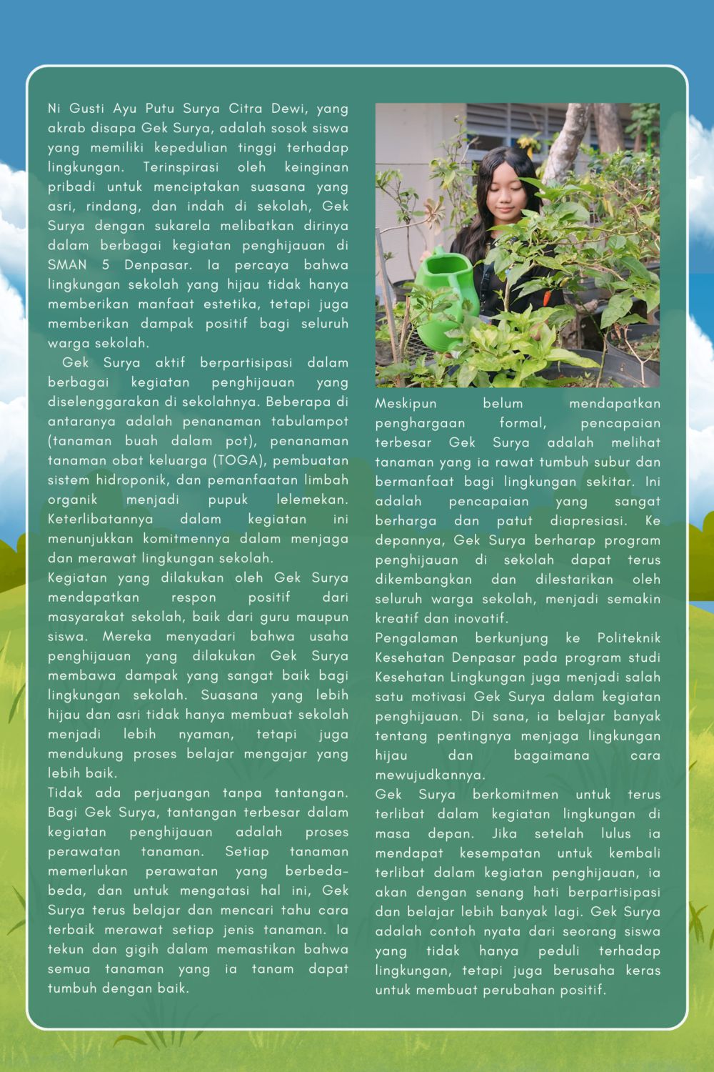 [MADING] Cerita dan Cita Sekolah untuk Lingkungan Hijau