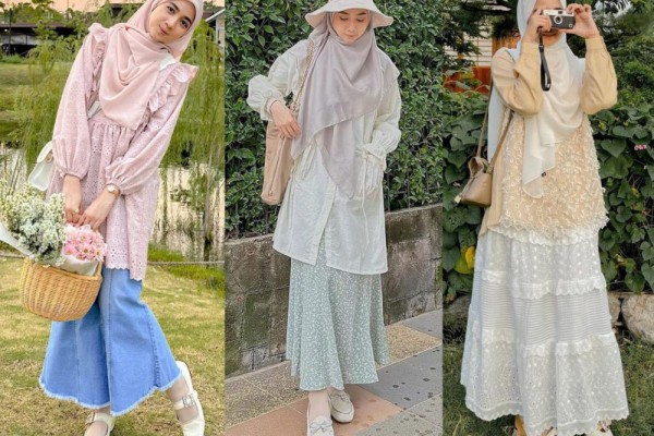 10 Ide Outfit Piknik Hijab untuk Kulit Cool Undertone