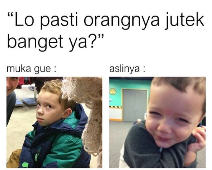 7 Meme Muka Jutek, padahal Setelan Pabrik