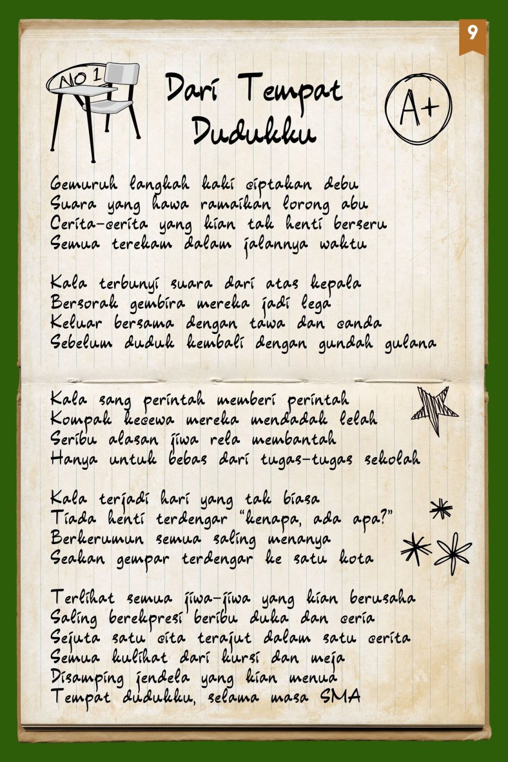 [MADING] Dear Diary, Hari Ini Aku Sekolah Lagi