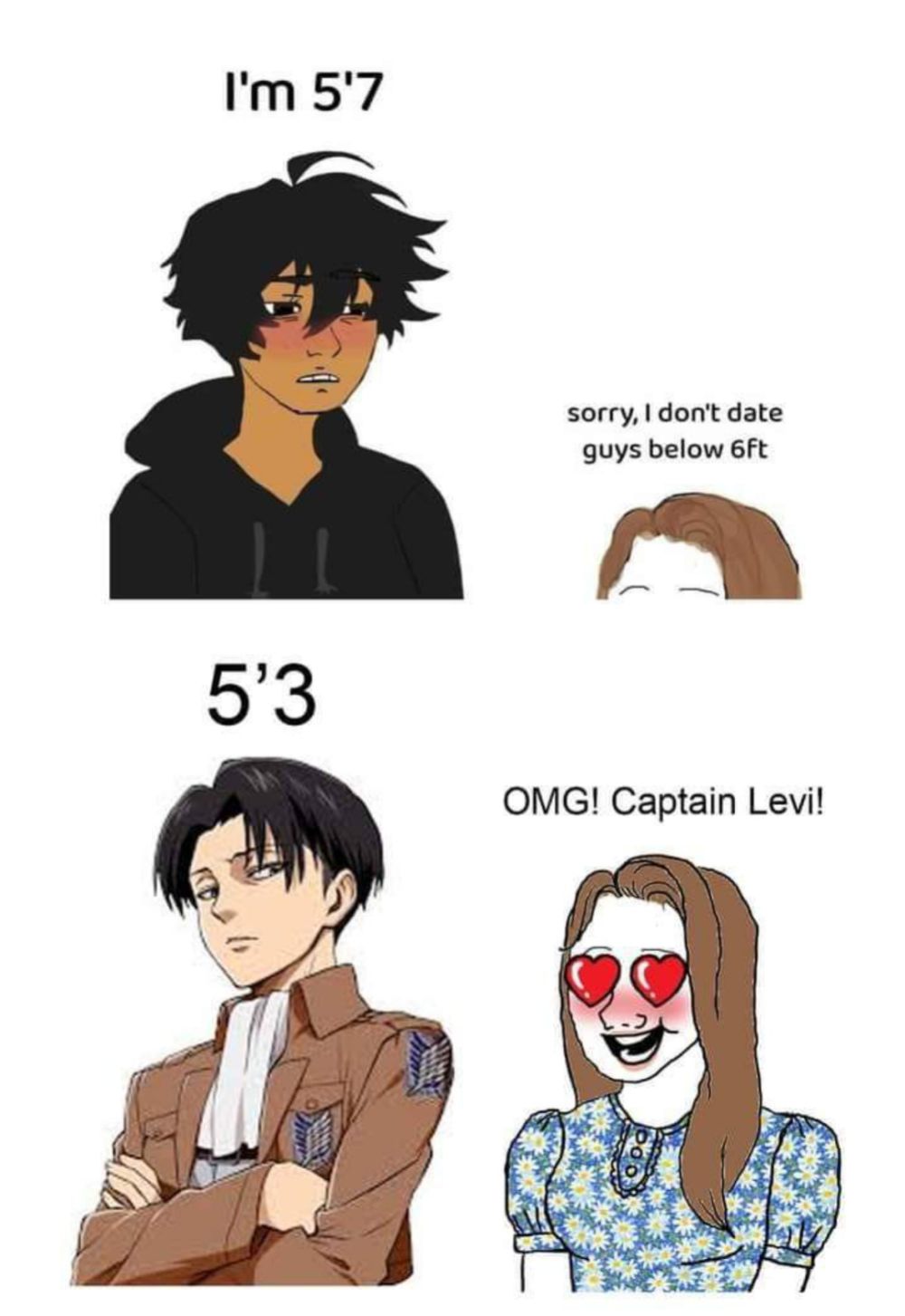 7 Meme Kocak Levi Attack on Titan