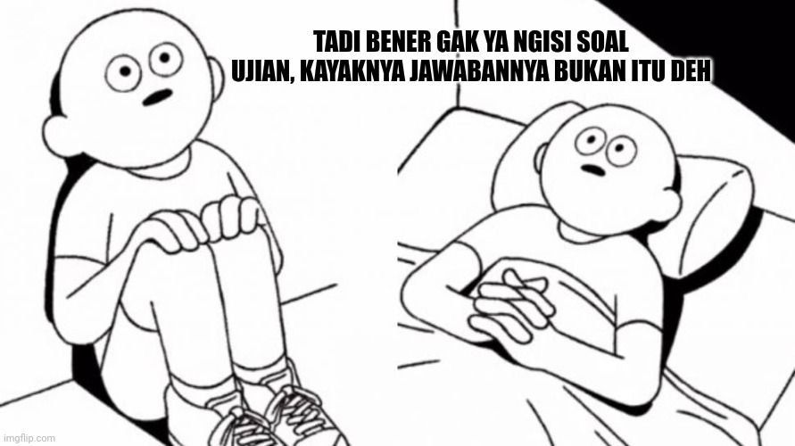 Meme Kocak Overthinking yang Bikin Susah Tidur