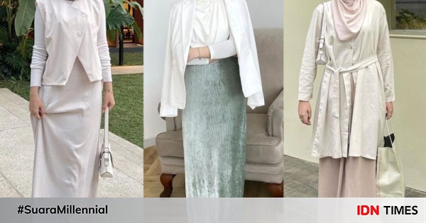 8 Ide Outfit Formal Elegan Warna Basic Putih ala Arcluna Pas