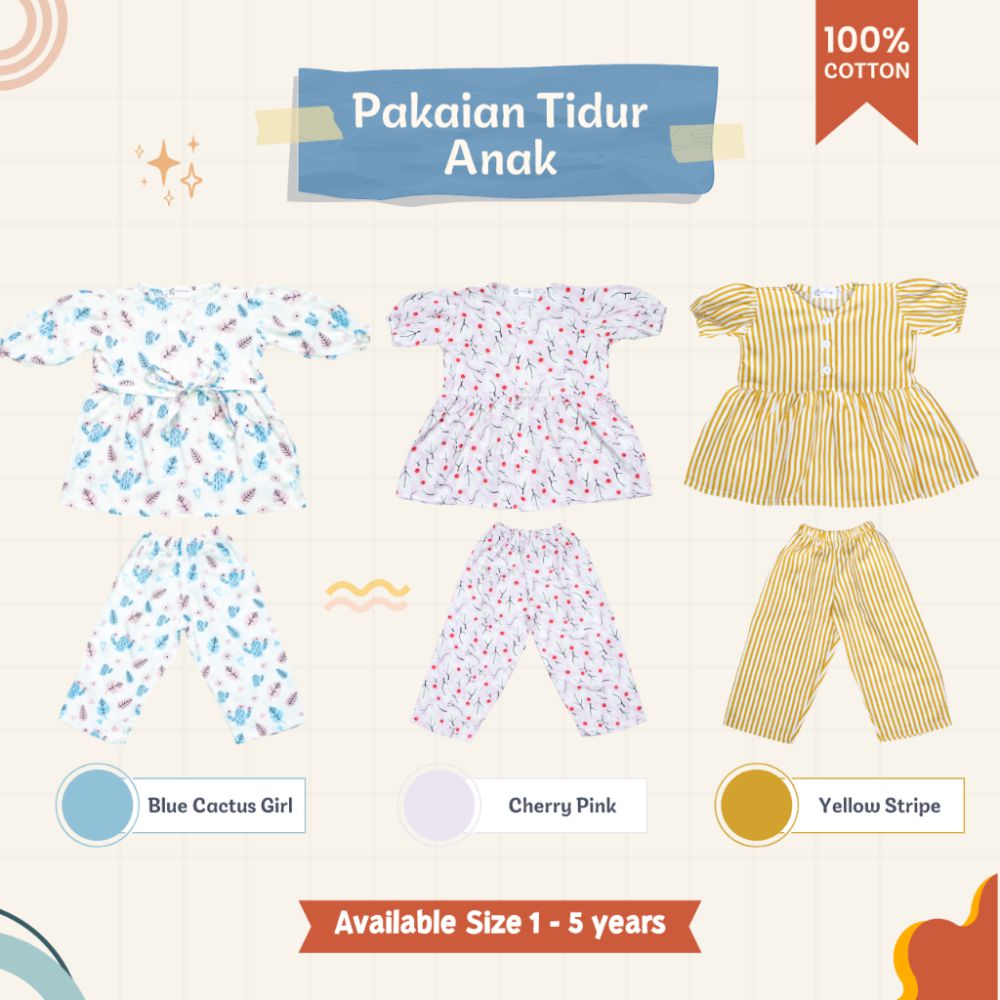 5 Rekomendasi Piama Anak Perempuan Usia 3-5 Tahun, Nyaman!