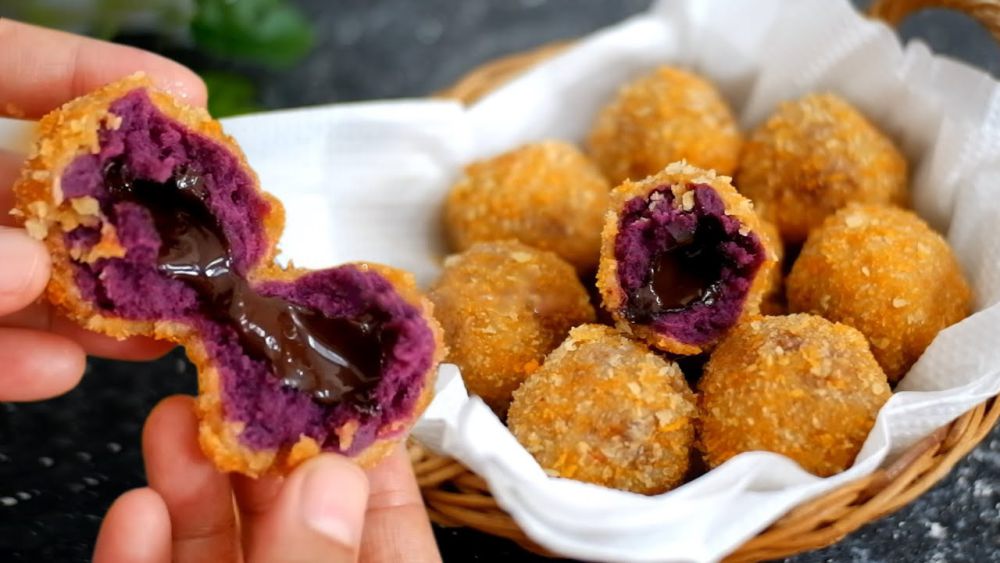 Resep Ubi Krispi Isi Cokelat