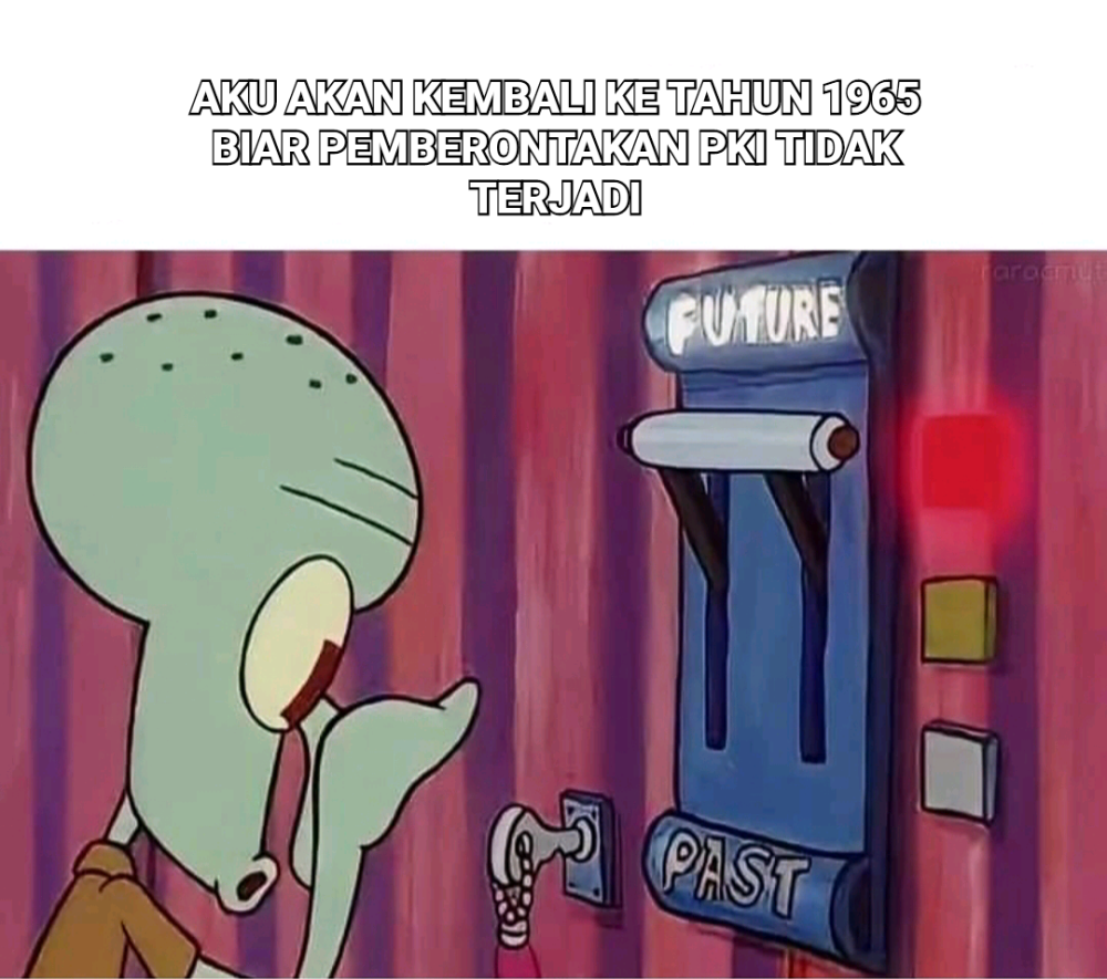 7 Meme Squidward Pakai Mesin Waktu, Pengen ke Masa Lalu?