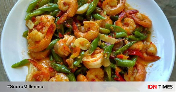 Resep Oseng Udang Buncis, Pedas Gurihnya Bikin Gak Tahan!