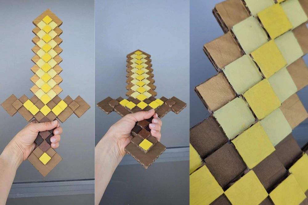 9 Karya Buatan Tangan Bertema Senjata Minecraft