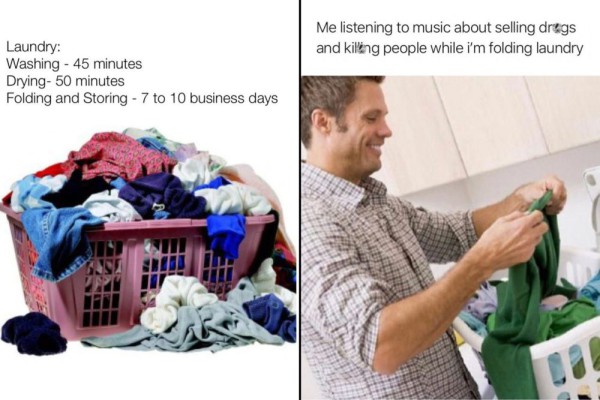 8 Meme Melipat Baju Hasil Cucian, Dicuekin sampai Numpuk!