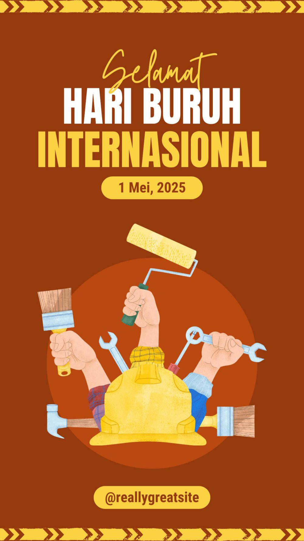 9 Poster Hari Buruh 2025 yang Bisa Kamu Bagikan di Medsos