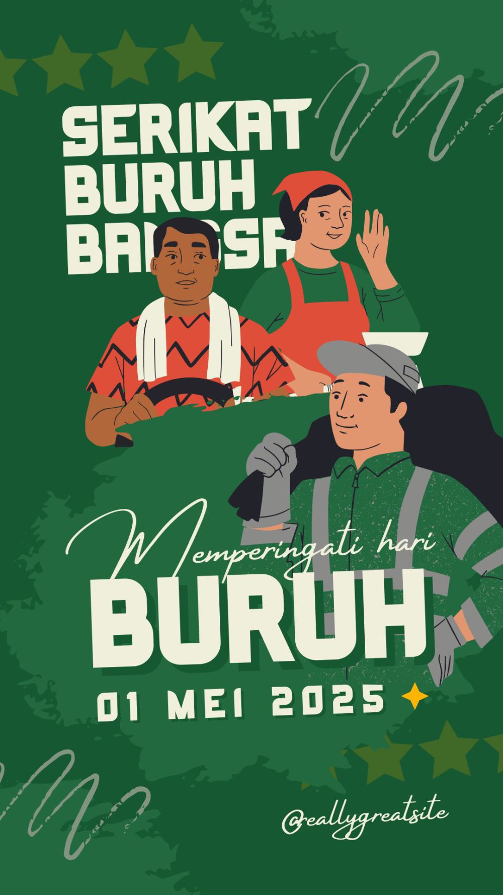 9 Poster Hari Buruh 2025 yang Bisa Kamu Bagikan di Medsos