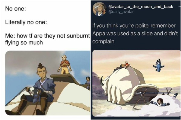 8 Meme Appa Avatar: The Last Airbender, Hewan Kesukaan Aang!