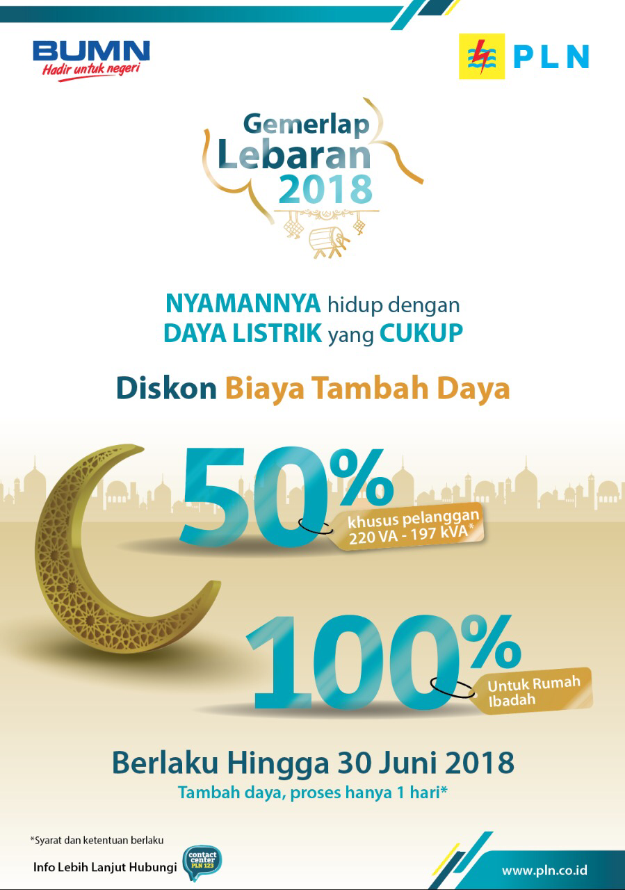 Sambut Ramadan, PLN Beri Diskon 50 Persen untuk Pemasangan Listrik Sambut Ramadan, PLN Beri Diskon 50 Persen untuk Pemasangan Listrik