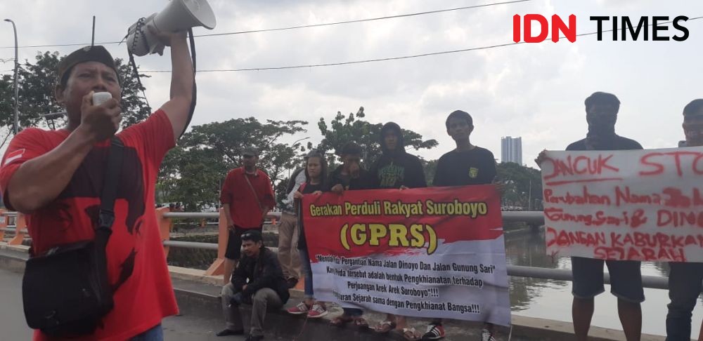 Jelang Penggantian Nama Jalan, Puluhan Orang Lakukan Aksi Penolakan Jelang Penggantian Nama Jalan, Puluhan Orang Lakukan Aksi Penolakan